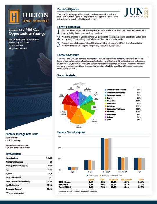 Decks & Factsheets| Hilton Capital Management